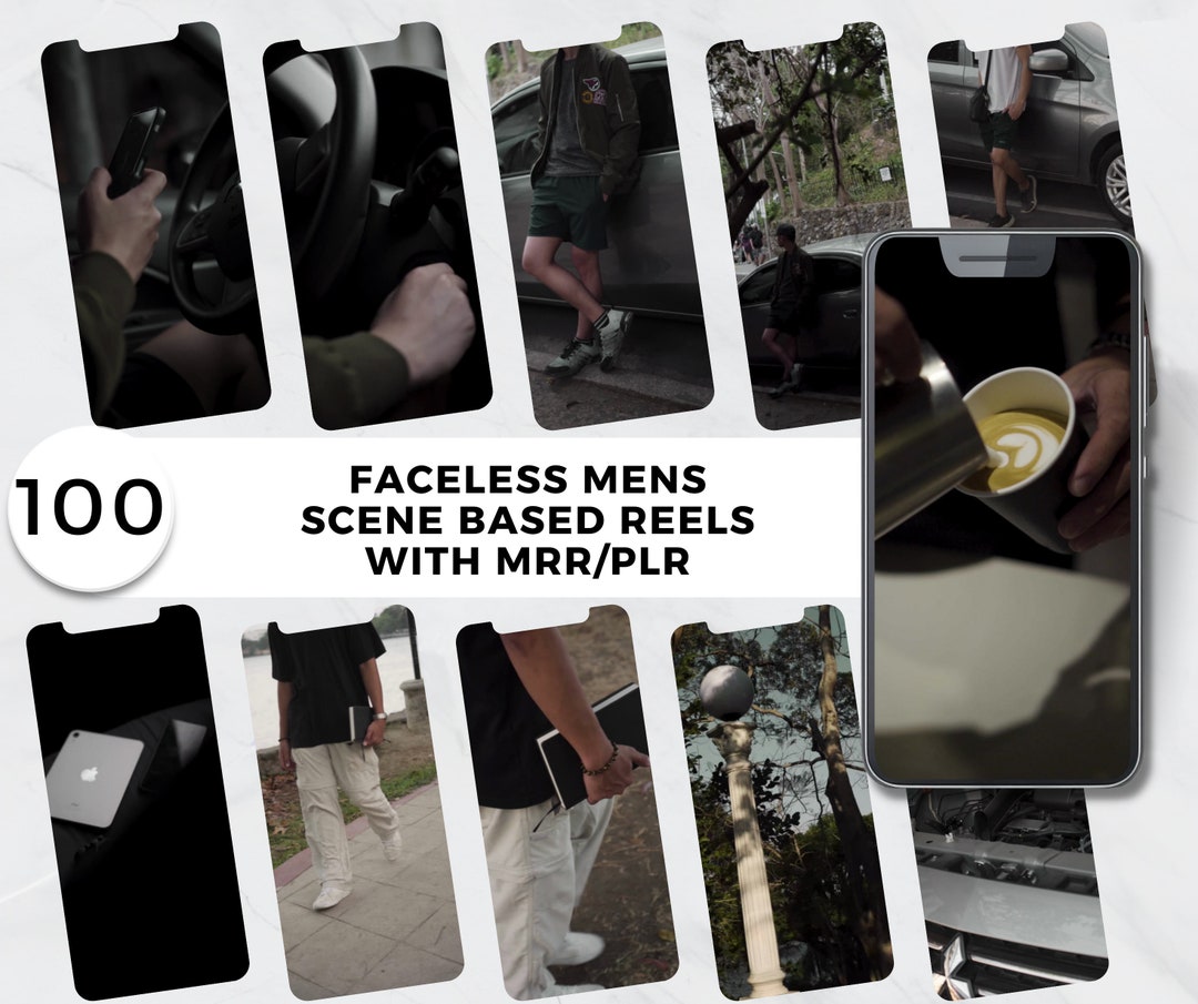 100 Faceless Reels Men| Scene Based Reels for Men | Faceless Marketing ...