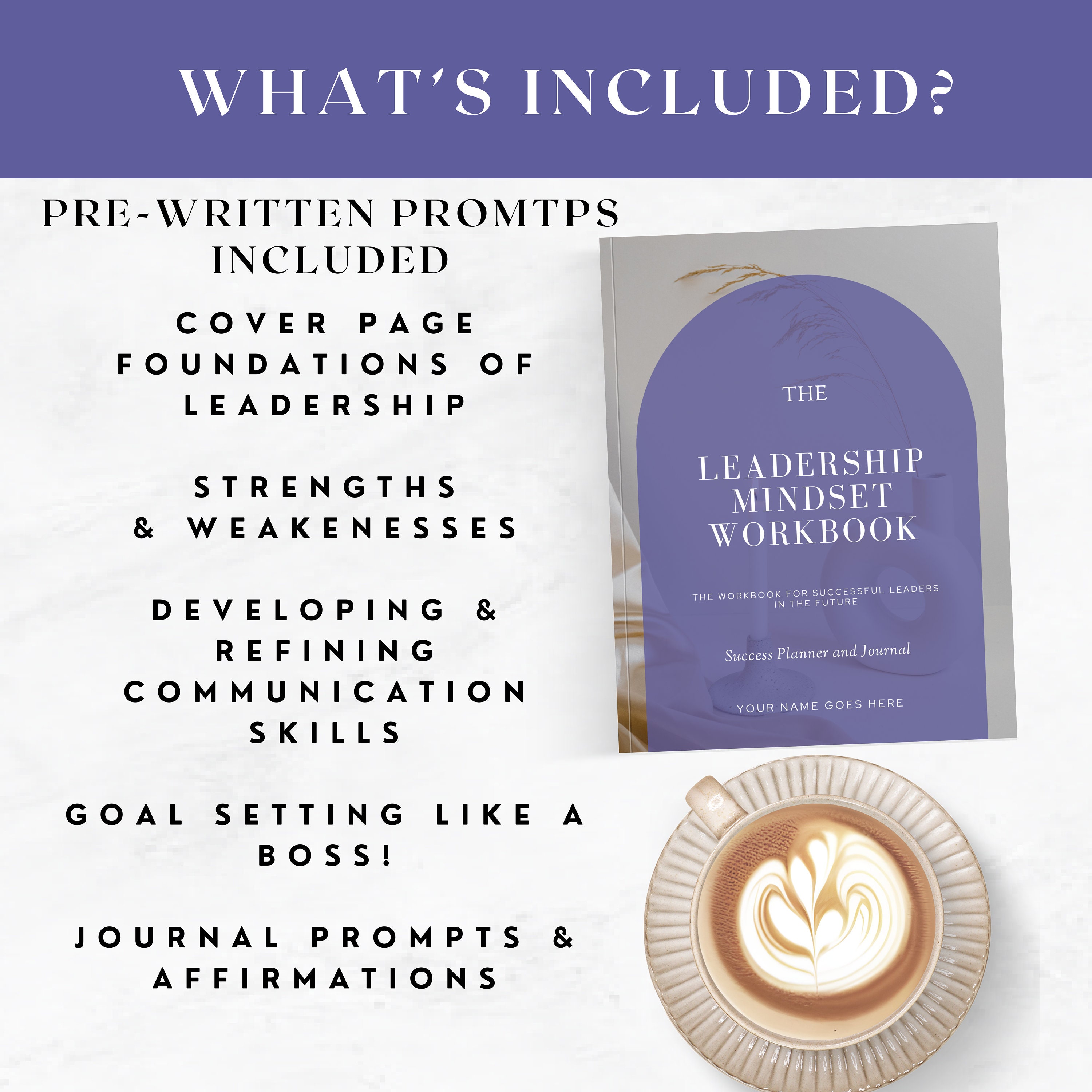 Leadership Workbook Leadership Mindset Workbook Template Success ...