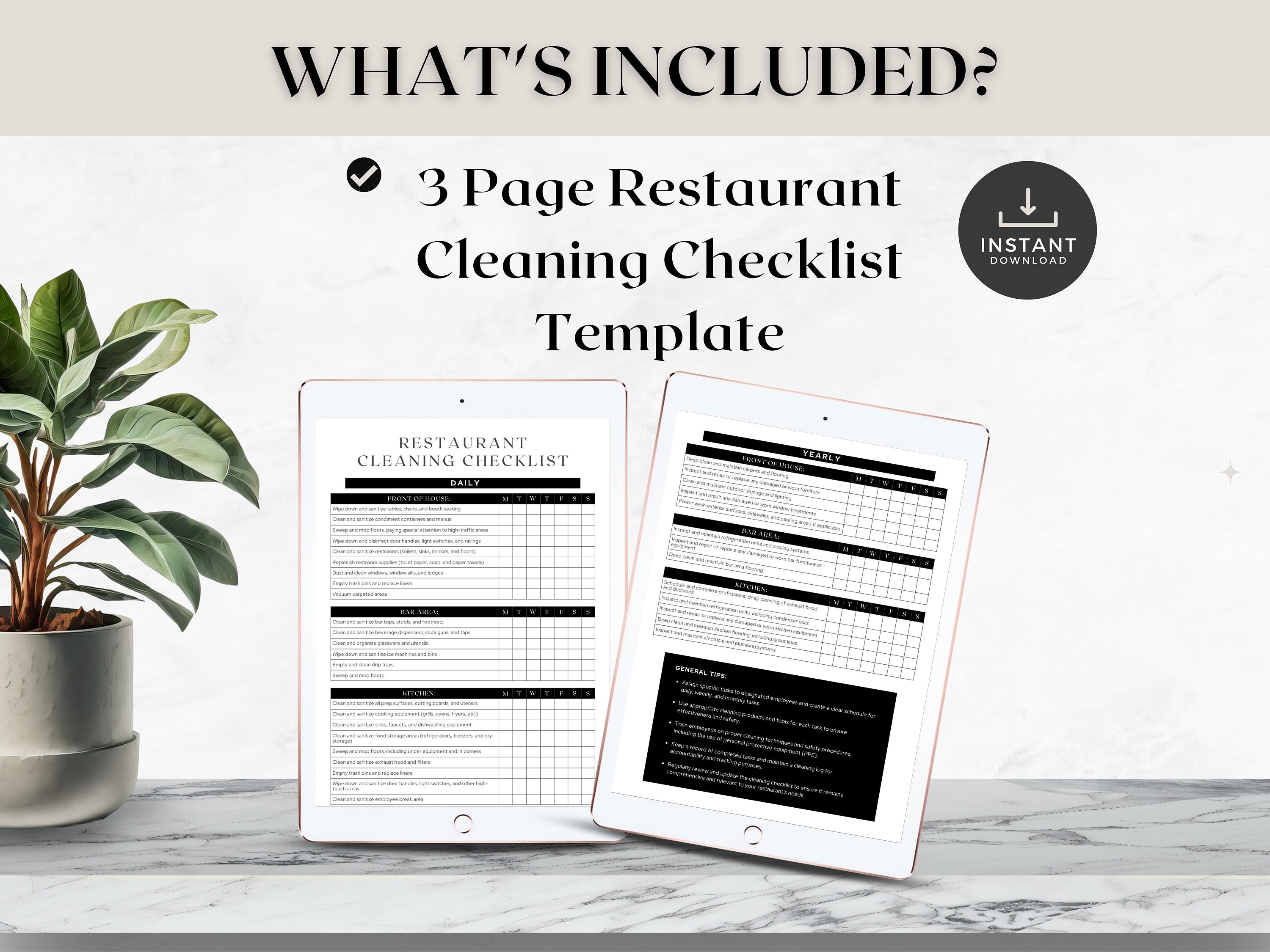 Restaurant Cleaning Checklist Edit Free With Canva Restaurant ...