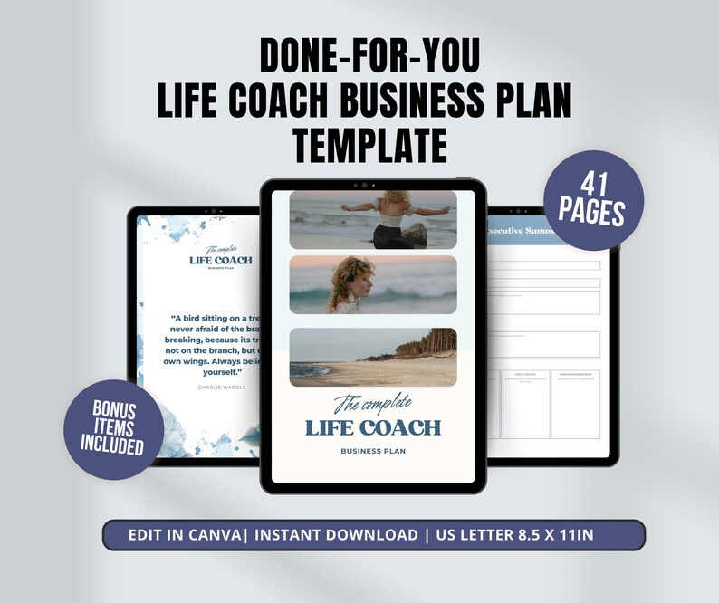 Life Coach Business Plan Template| Life Coach Templates | Instant ...