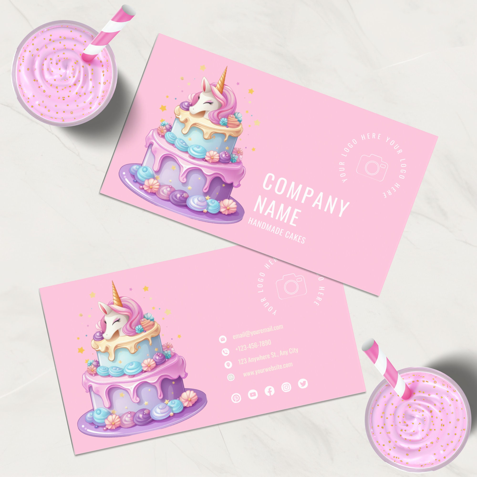 Home Bakery Business Cards| Bakery Business Card Template|3.5 X 2 In ...