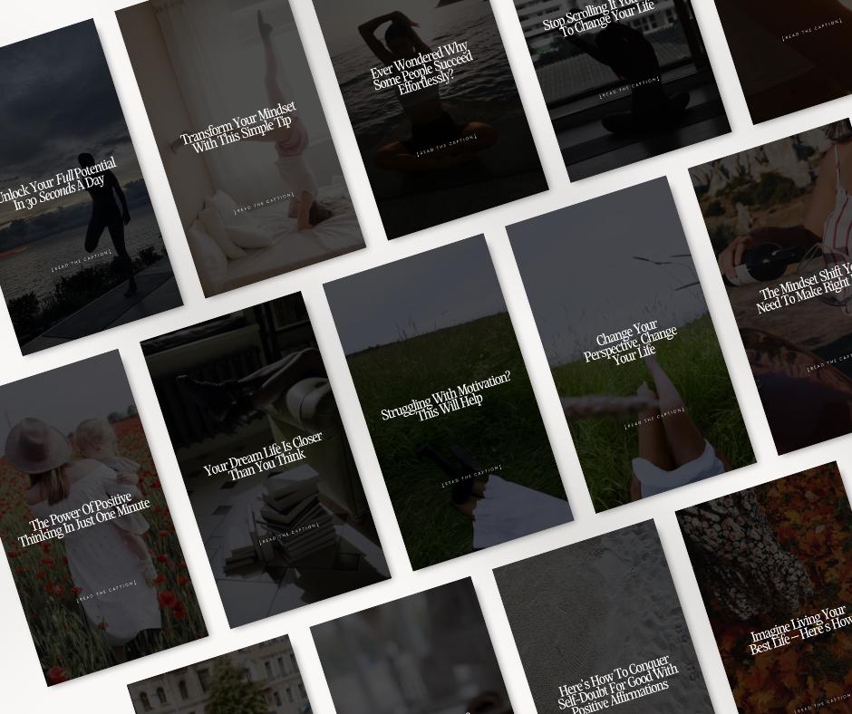Life & Mindset Instagram Reels Bundle: 80 Captions, MRR Included - Etsy