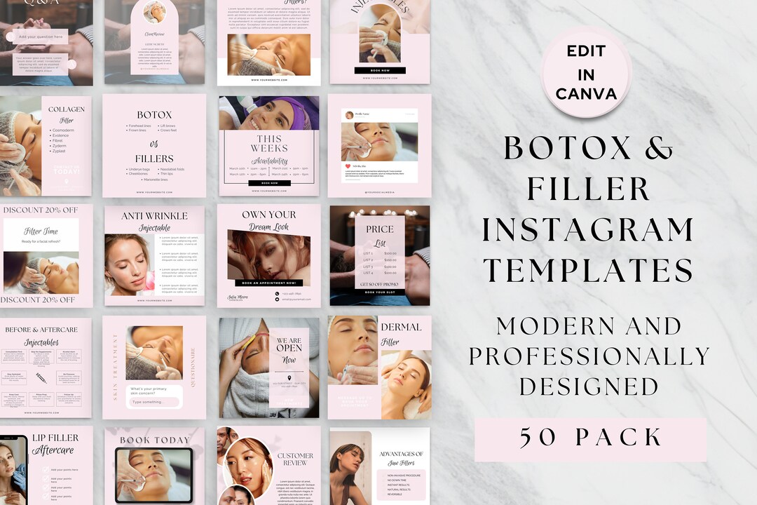 Botox Instagram Post | Lip Filler Instagram Template | Medspa Social ...