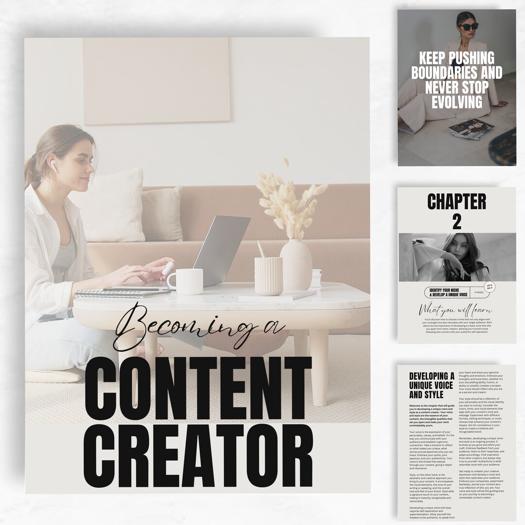 Ebook Template for Content Creator | Canva Template | Plr Ebook | Ebook ...