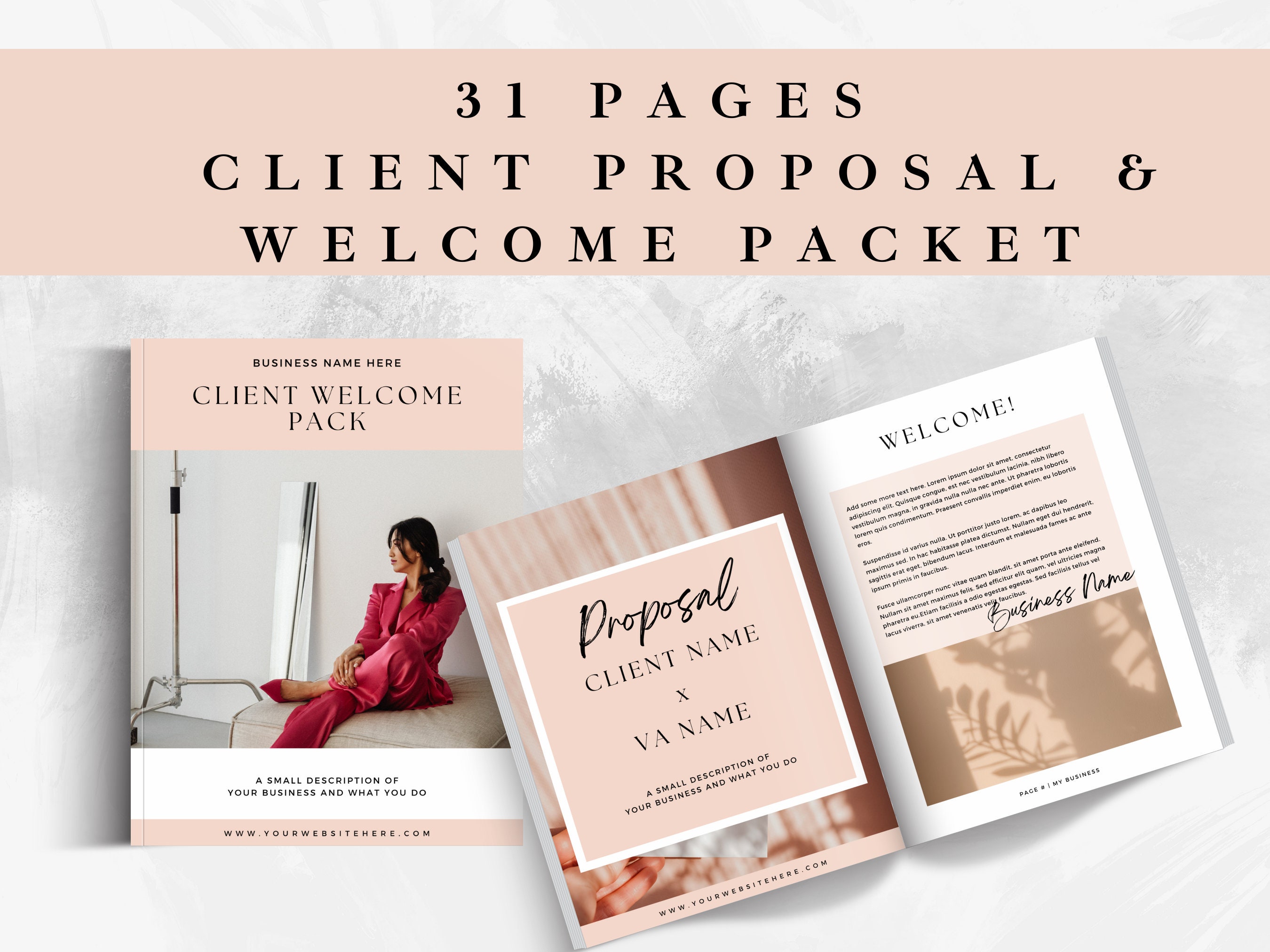 Virtual Assistant Client Welcome Packet Onboarding Template Canva Template Social Media Manager