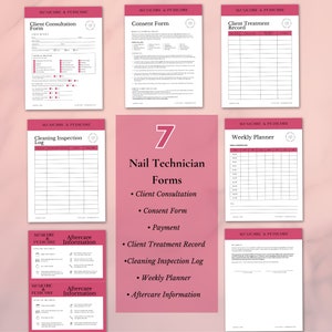 Nail Tech Form | Nail Consent Forms | Client Intake Forms | Nail ...