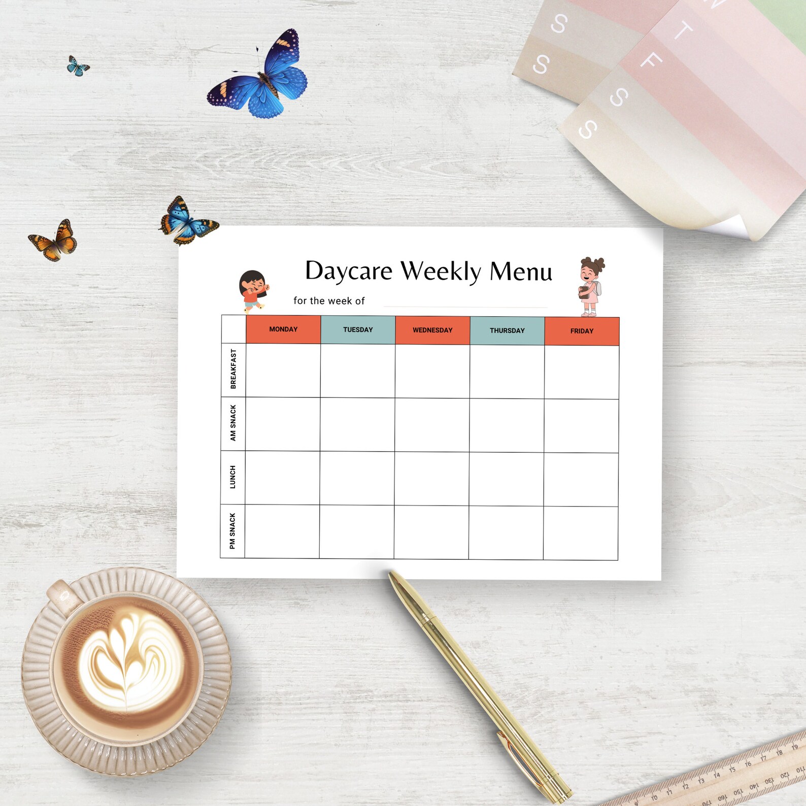 Daycare Meal Planner | Preschool Menu | Daycare Weekly Menu | Daycare ...