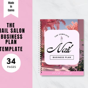 Nail Tech Business Plan Template: 34-page Canva Planner (digital ...