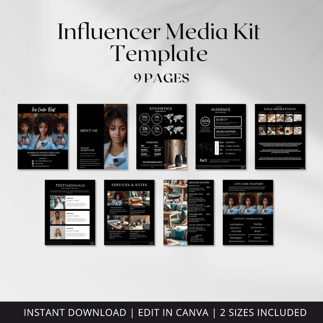 Social Media Kit | Blogger Media Kit |instagram Media Kit | Press Kit ...