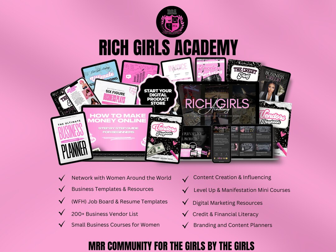 Rich Girls Academy MRR Community Launch, Resell Rights Community | Business | Digital Marketing ...