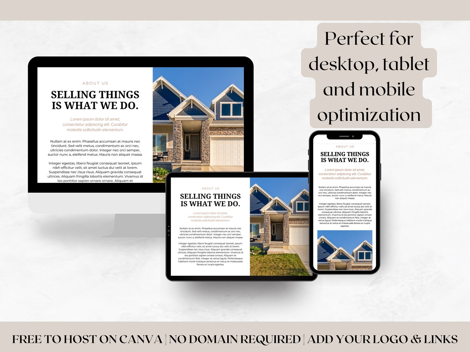 Canva Website Template for Real Estate Agents,realtor Marketing and ...