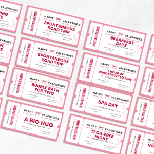 Valentines Day Coupon Booklet | Editable Valentines Voucher Template ...