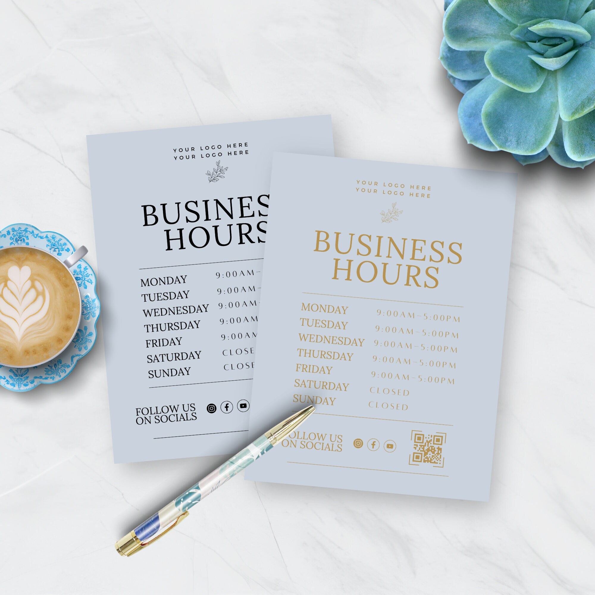 Store Hours Sign Open Hours Printable Store Hours Decal Business Hours ...