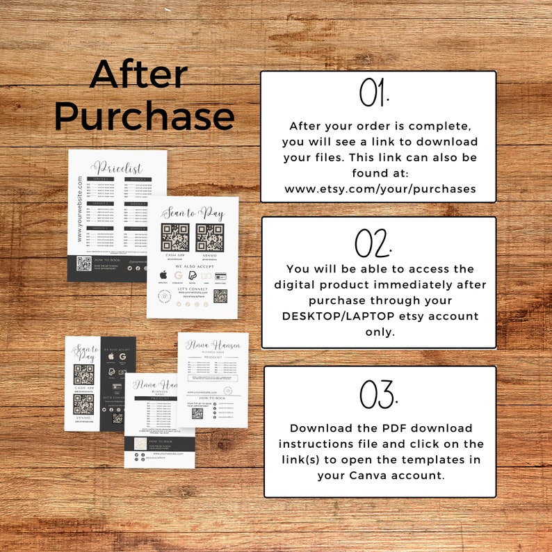 Editable Canva Template Qr Code Sign Template Cashapp - Etsy