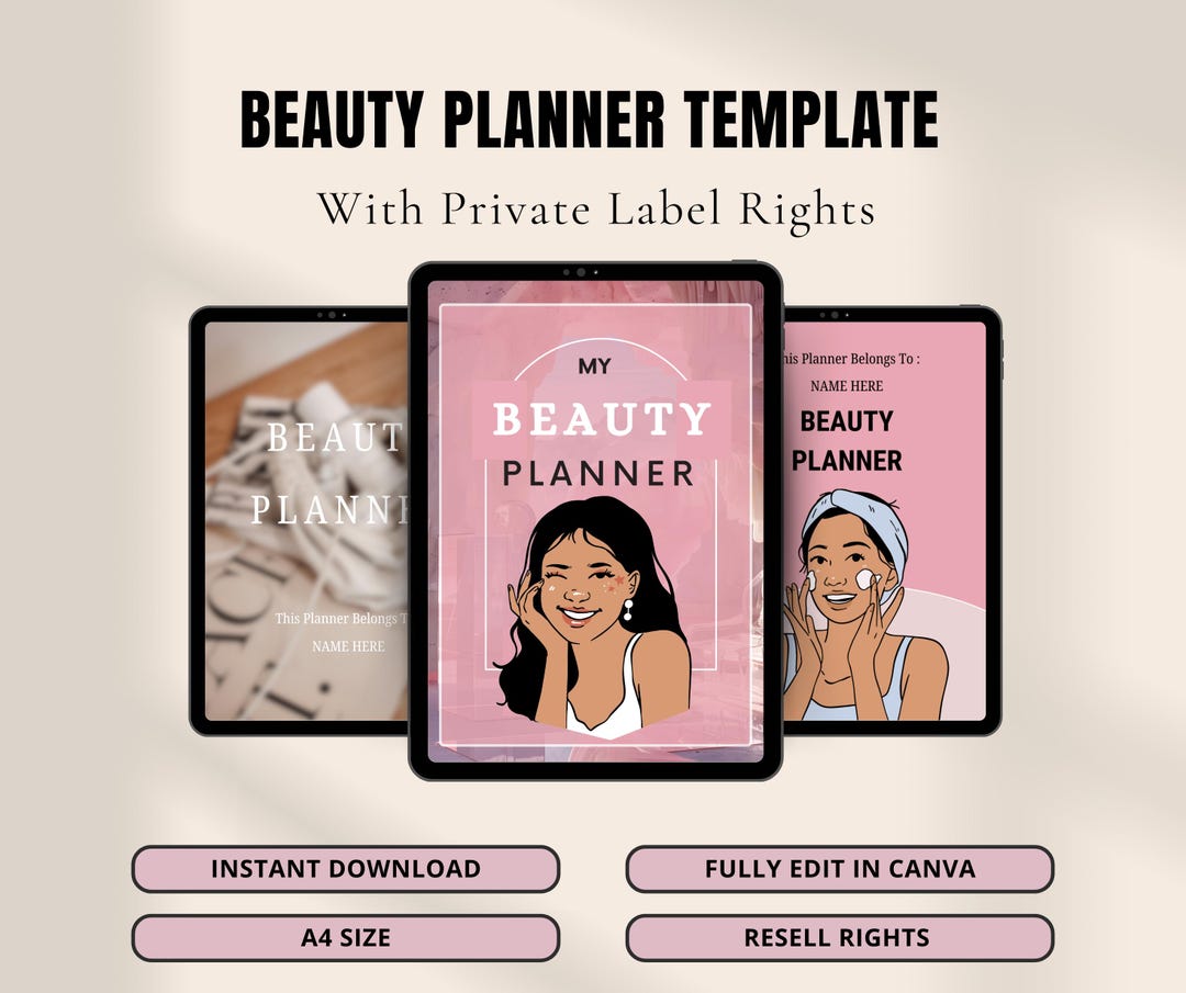 Beauty Routine Planner: Skincare, Makeup, Self Care (printable Canva ...