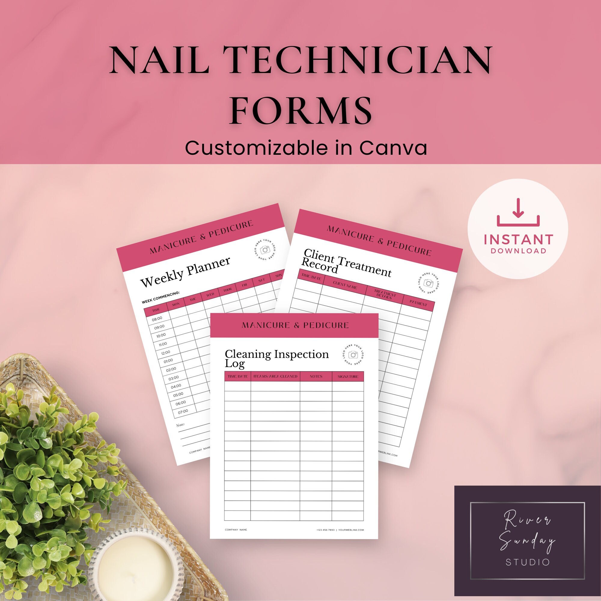 Nail Tech Form | Nail Consent Forms | Client Intake Forms | Nail ...