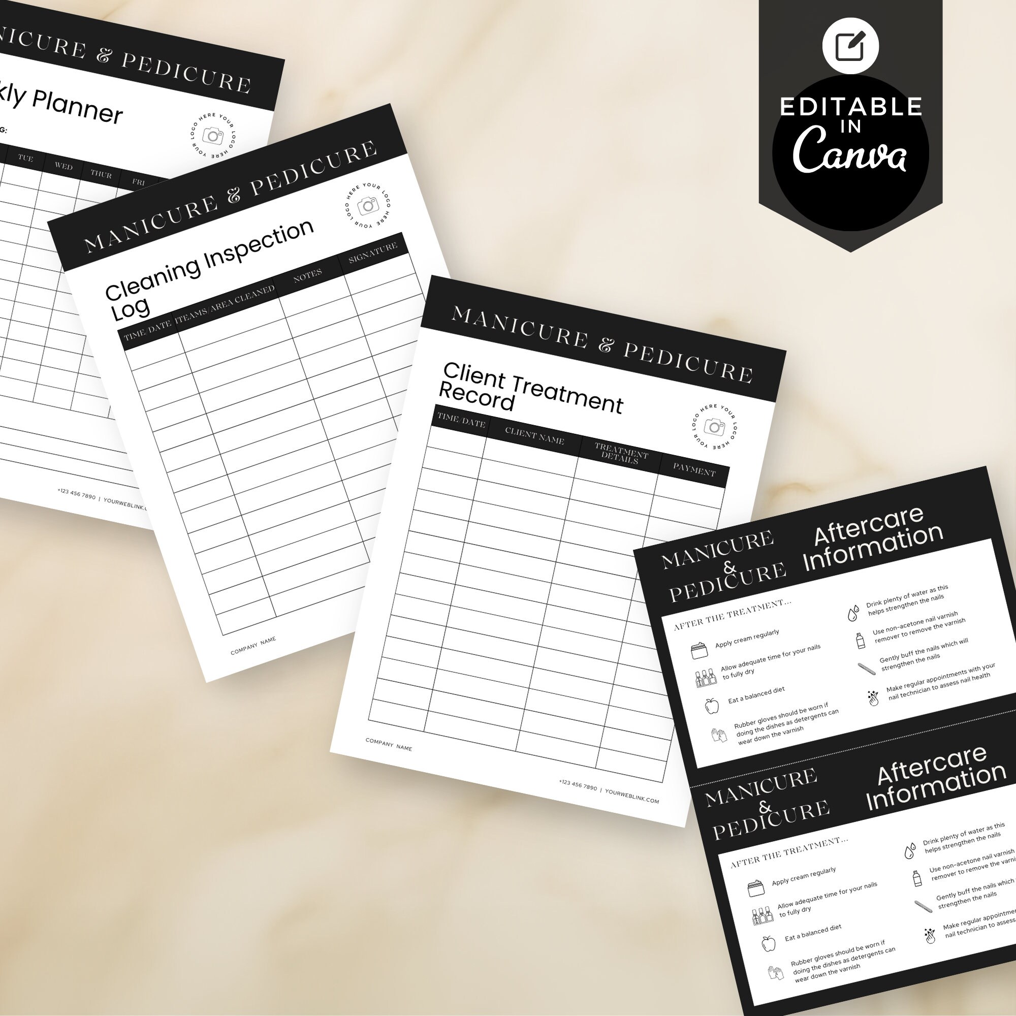 Client Intake Forms Consent Form Bundles Beauty Salon Nail Technician ...