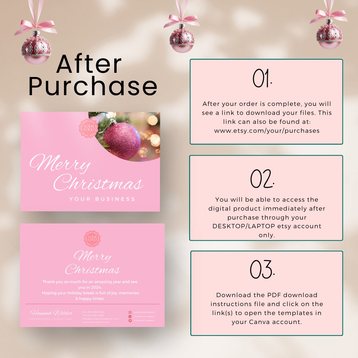 Corporate Business Christmas Card Template Business Christmas Card ...