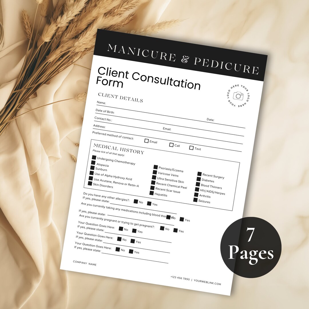 Client Intake Forms | Consent Form Bundles| Beauty Salon | Nail ...