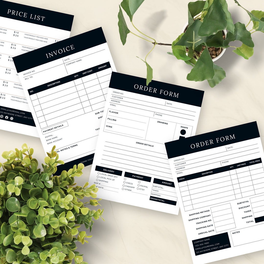 Bakery Order Form Printable|small Bakery Businesses Forms| Order Form ...