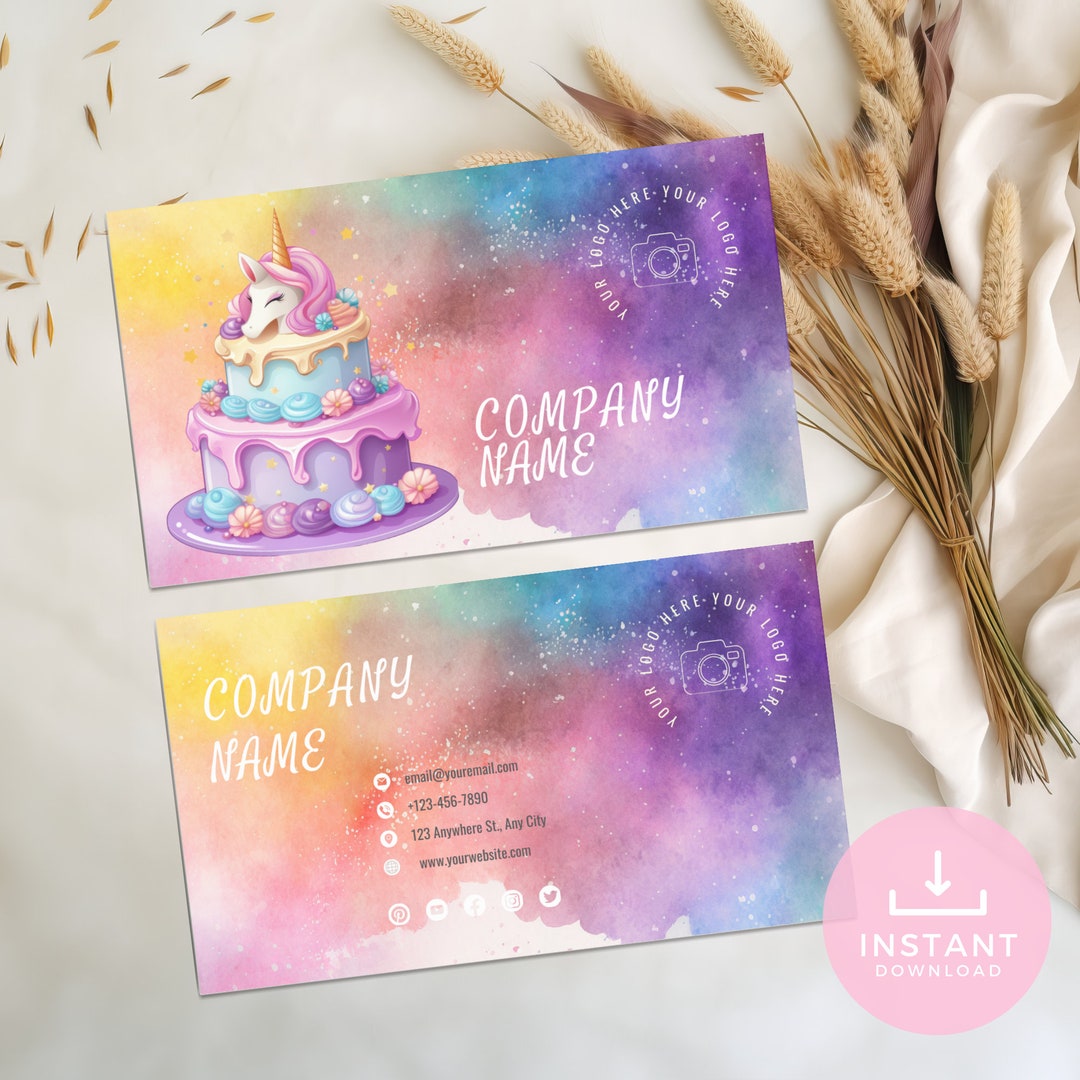 Home Bakery Business Cards| Bakery Business Card Template|3.5 X 2 In ...