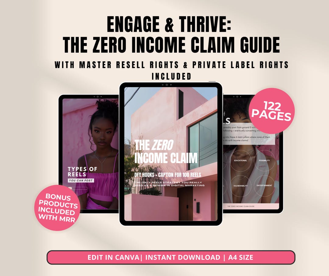 Zero Income Claim Guide: 100 Faceless Marketing Hooks & Captions (MRR ...