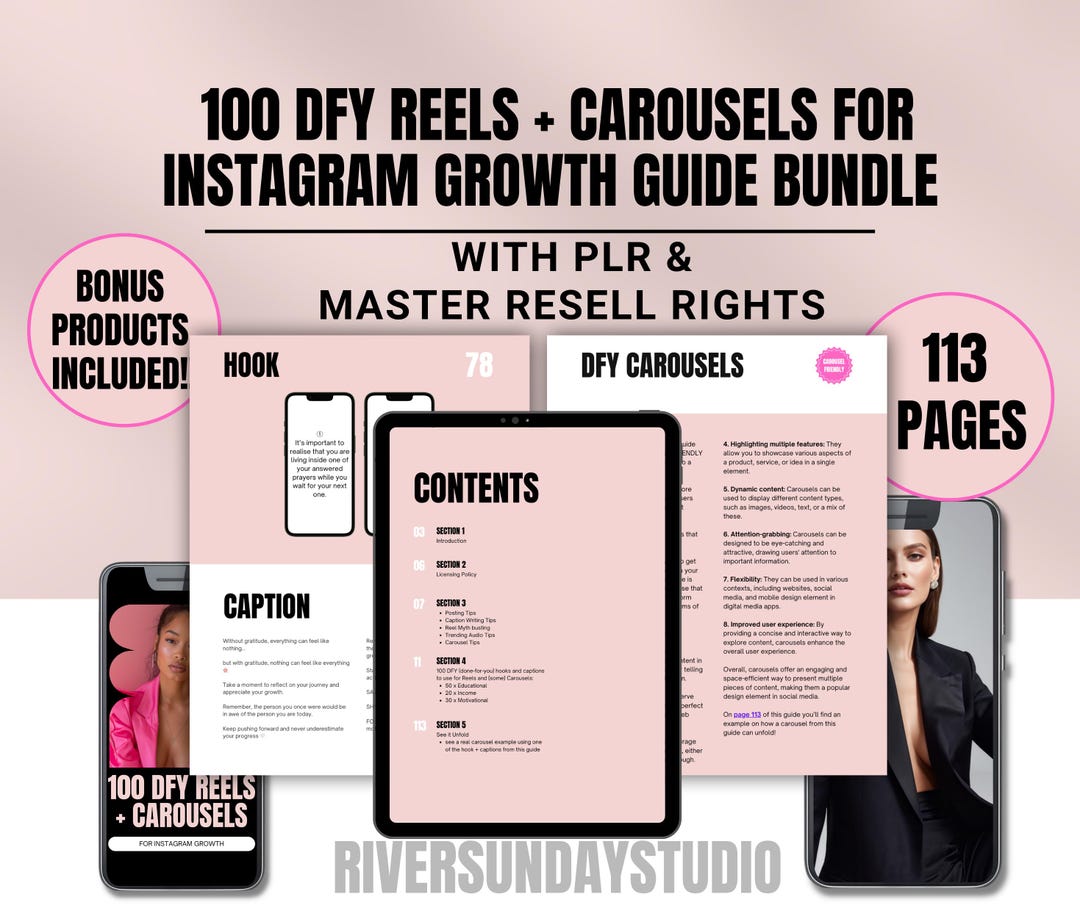 Faceless Reels & Carousels Guide With DFY Hooks and Captions|faceless ...