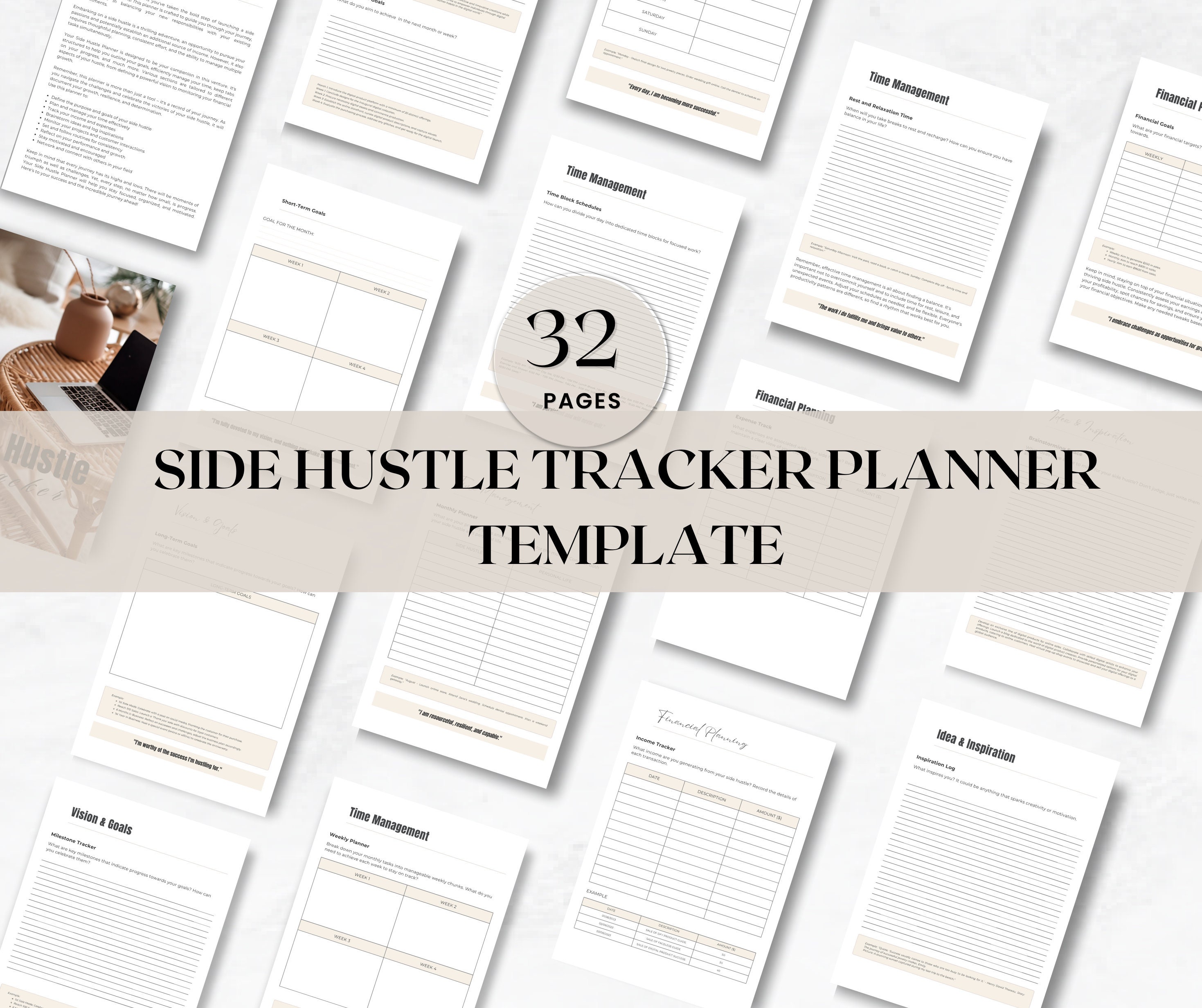 Side Hustle Workbook Side Hustle Income Tracker Side Hustle Tracker Instant Download - Etsy