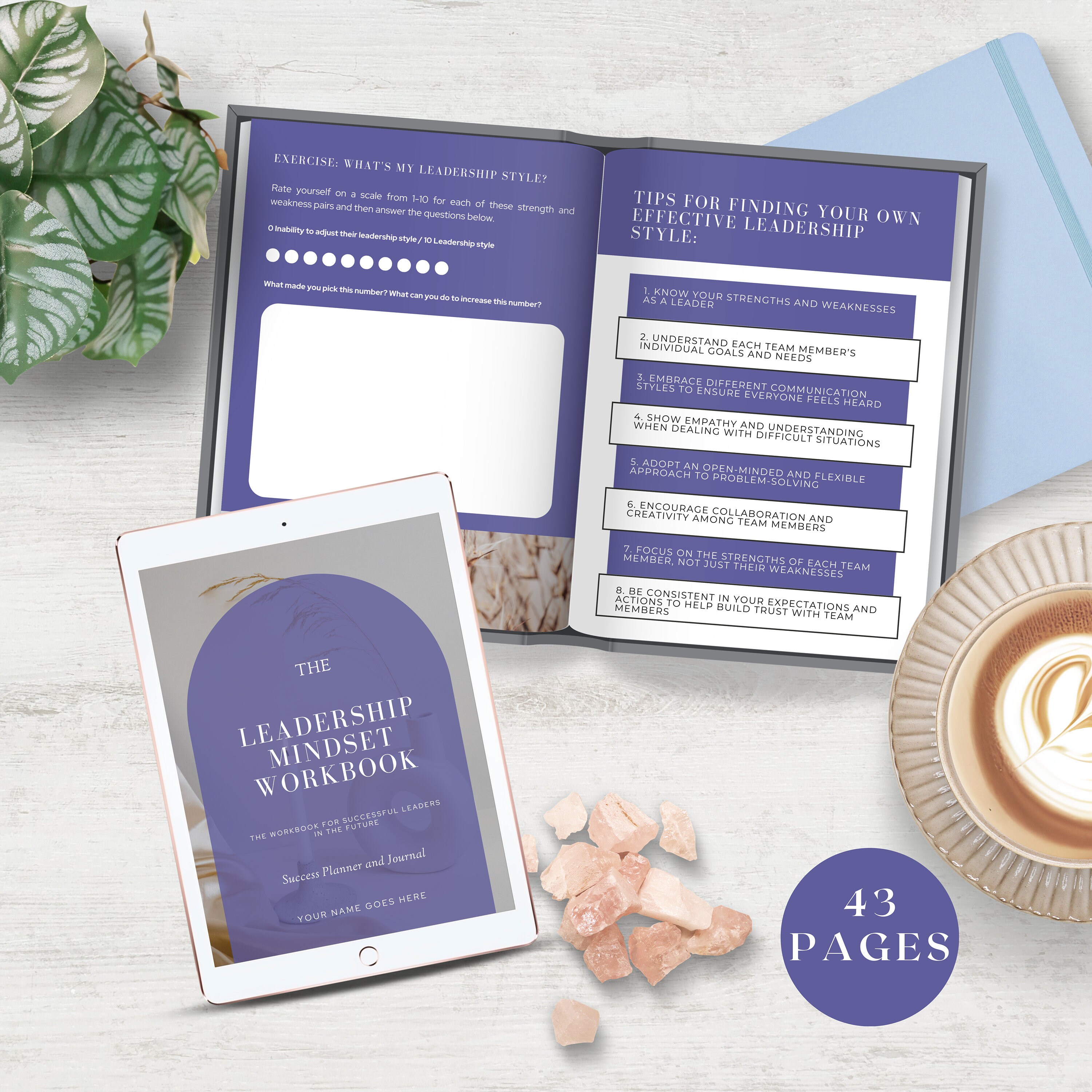 Leadership Workbook Leadership Mindset Workbook Template Success ...