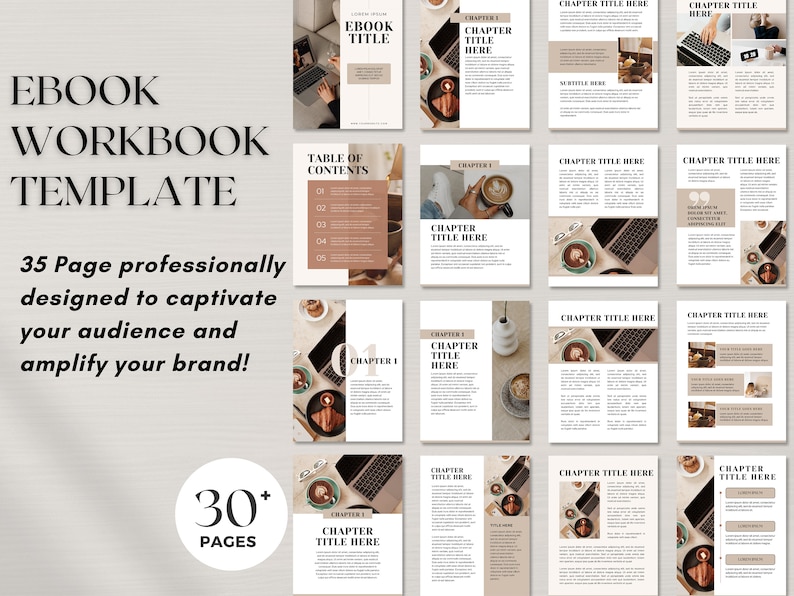 Girly Ebook Canva Template, 30+ Page Boss Babe Workbook for Coaches ...