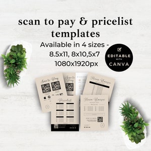 Scan to Pay Template | Qr Payment Sign Template | Price List Flyer ...