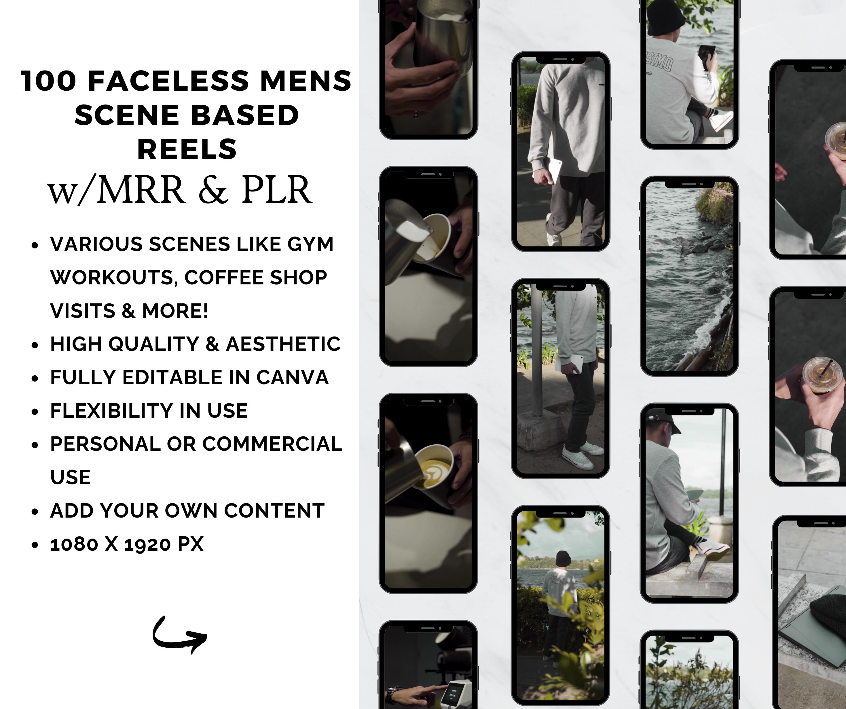 100 Faceless Reels Men Scene Based Reels for Men Faceless Marketing ...