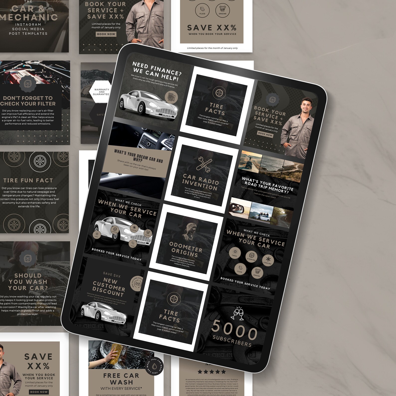 Car Repair Feed Template | Car Detailing Social Media| Mechanic Flyer ...