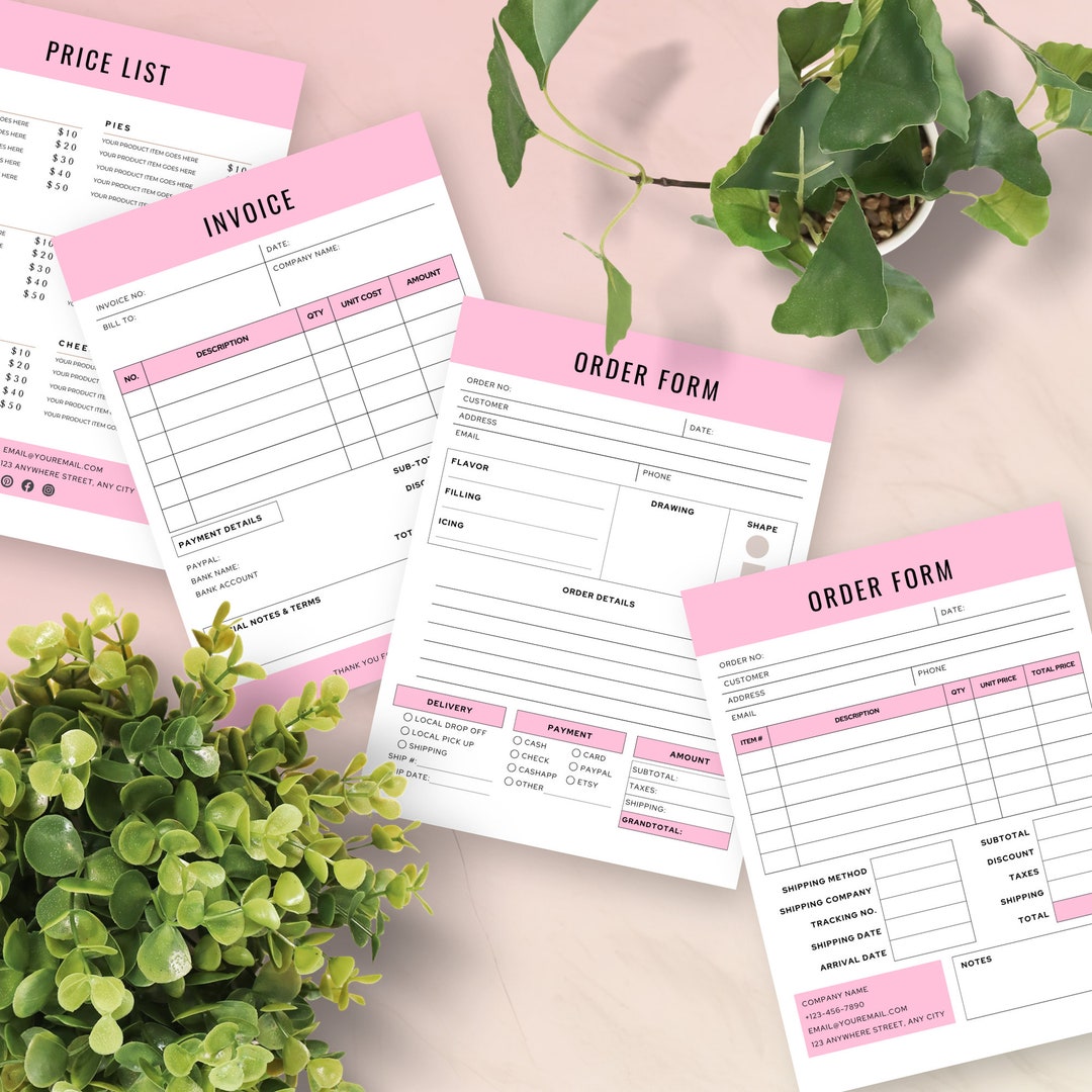 Printable Bakery Order Form Template|bakery Order Form Printable|diy ...