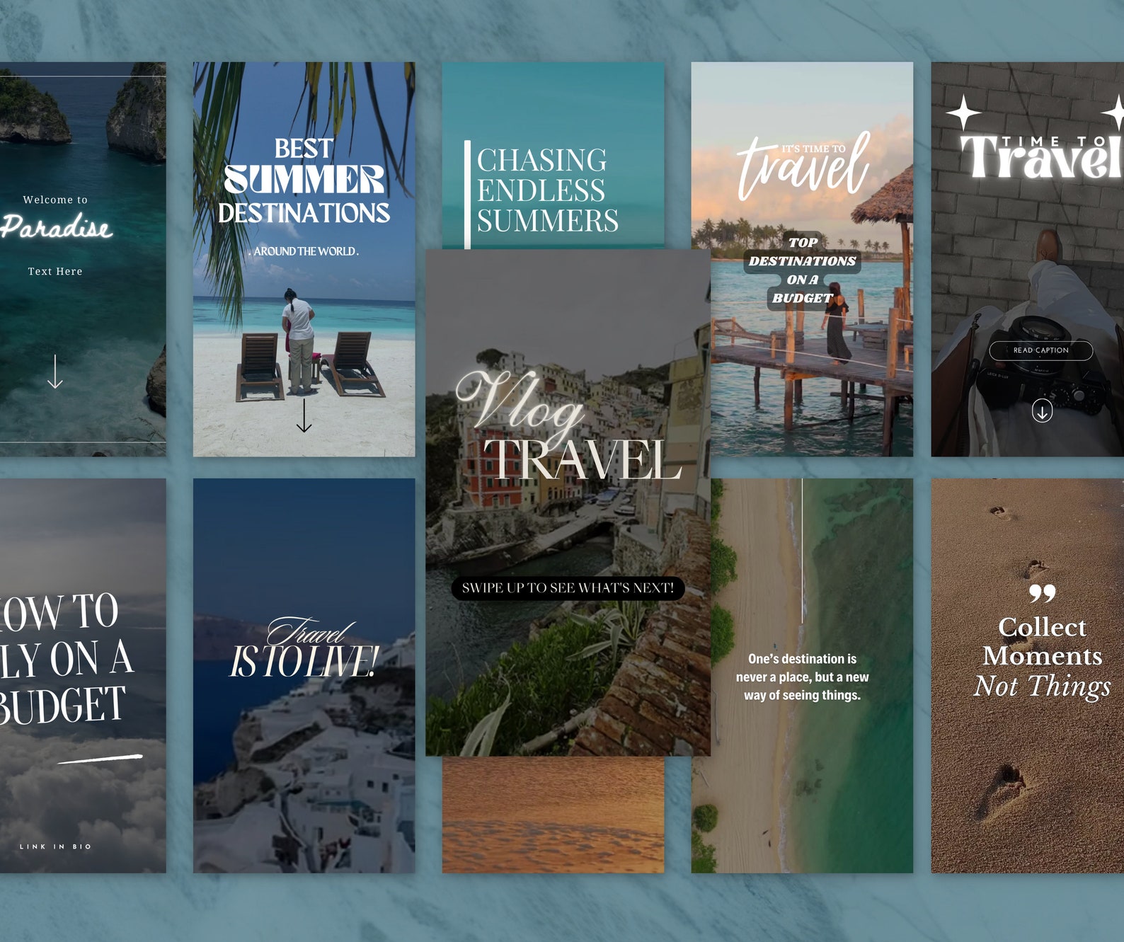 100 Luxury Travel Faceless Instagram Reels | Marketing Branding Kit ...