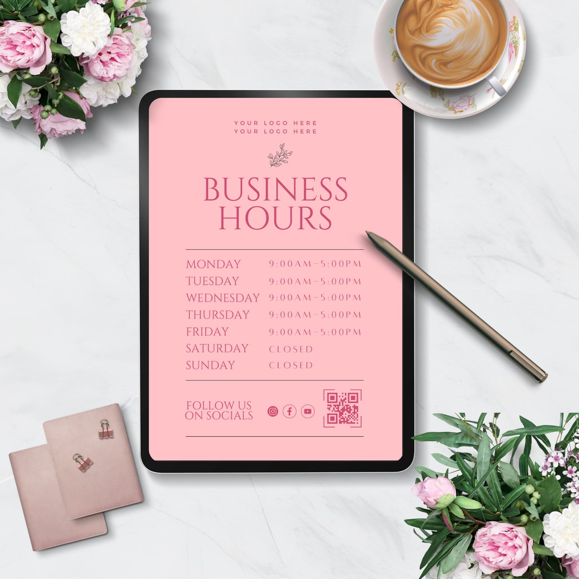Business Hours Sign | Business Hours Printable | Instant Download ...