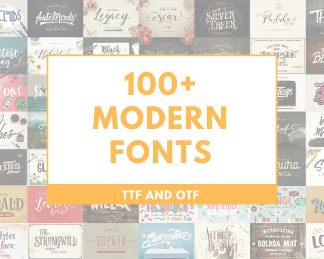 100+ Modern & Joyful Font Ultimate Bundle - Etsy