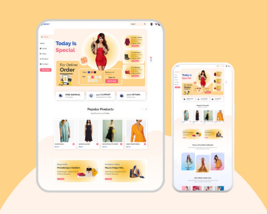 Hub Shop | E-commerce Website Template | Woocommerce Template ...