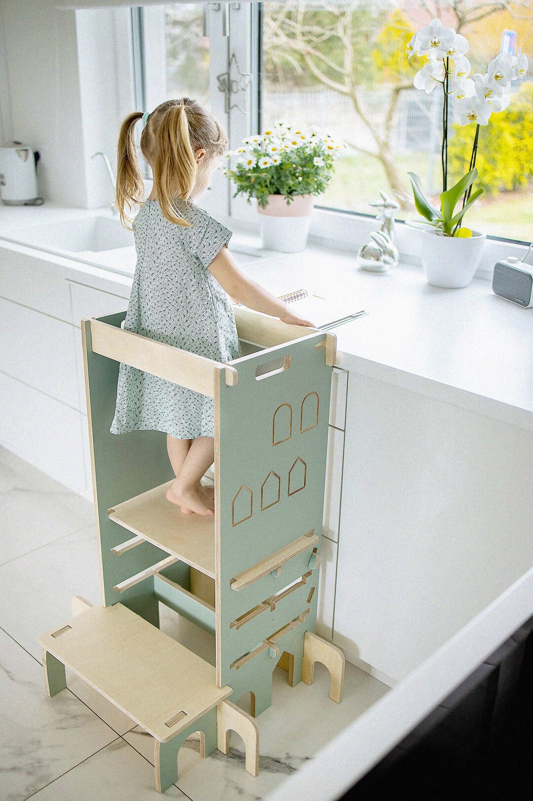 Toddler Tower, Learning Tower, Step Stool, Toddler Furniture, Indoor ...