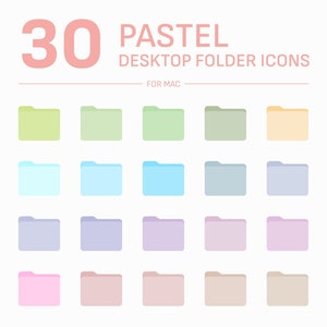 30 Pastel Desktop Folder Icons for Mac Pastel Icons Computer - Etsy
