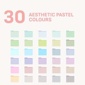 30 Pastel Desktop Folder Icons for Mac Pastel Icons Computer - Etsy