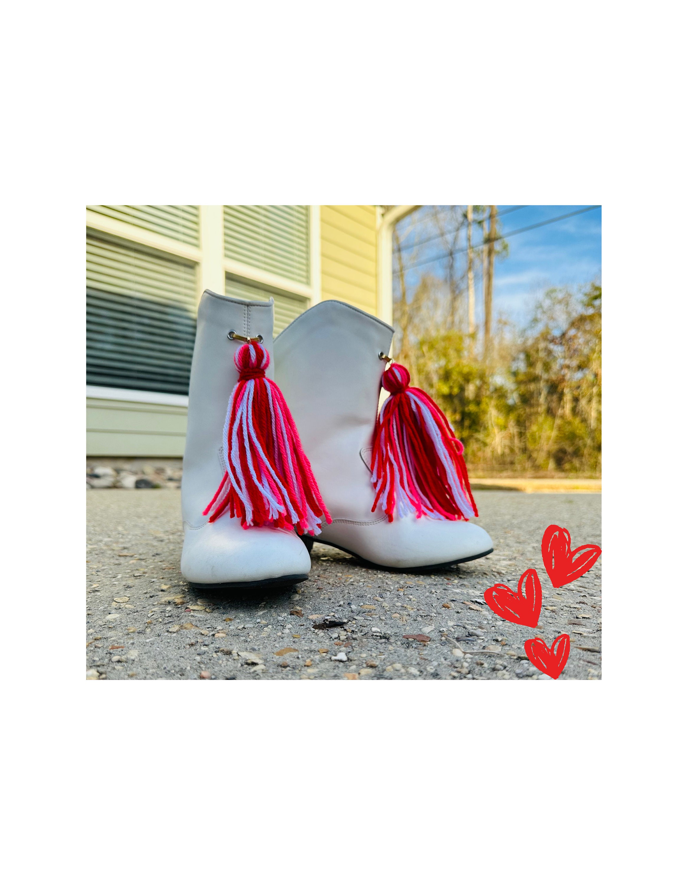Tassels for Majorette Marching Boots, Interchangeable Pair of Pom Poms ...