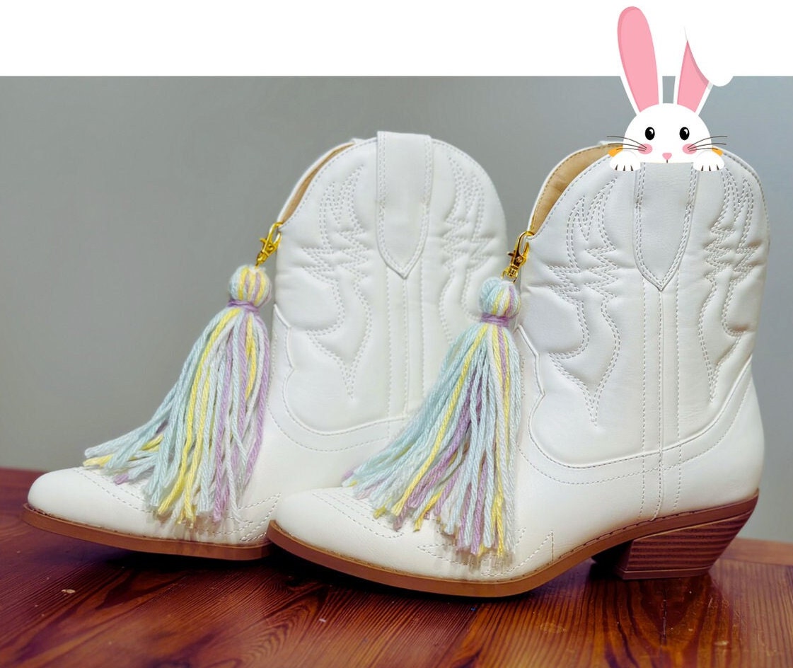 Tassels for Majorette Marching Boots, Interchangeable Pair of Pom Poms ...
