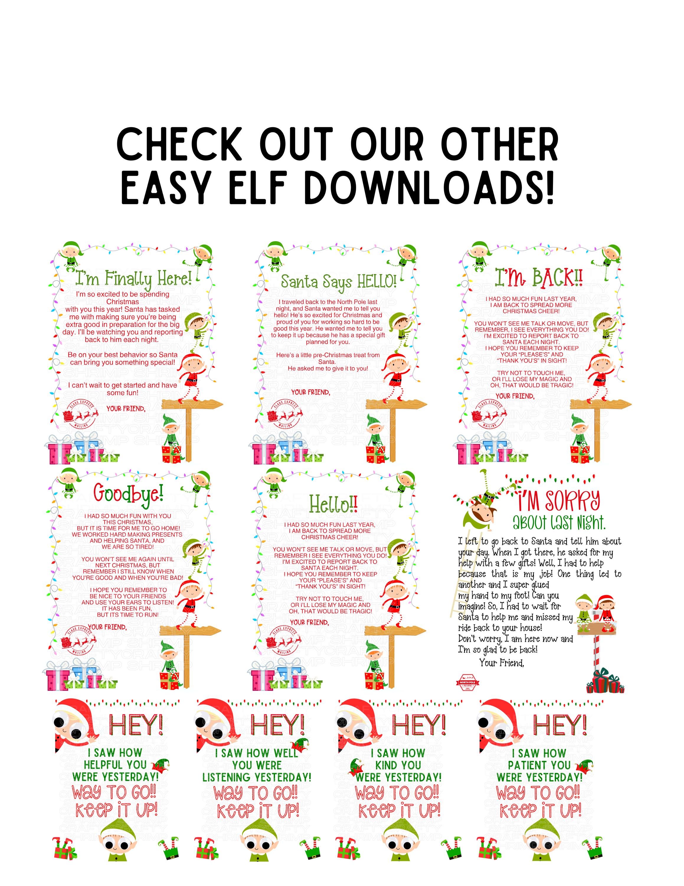 Forgot to Move Elf Letter, Elf Didn't Move Letter, Christmas Elf, Elf ...