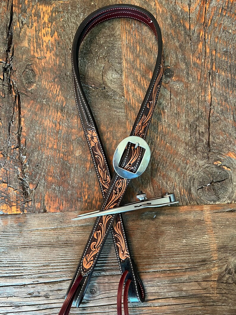 Tooled Split Ear Headstall - Etsy