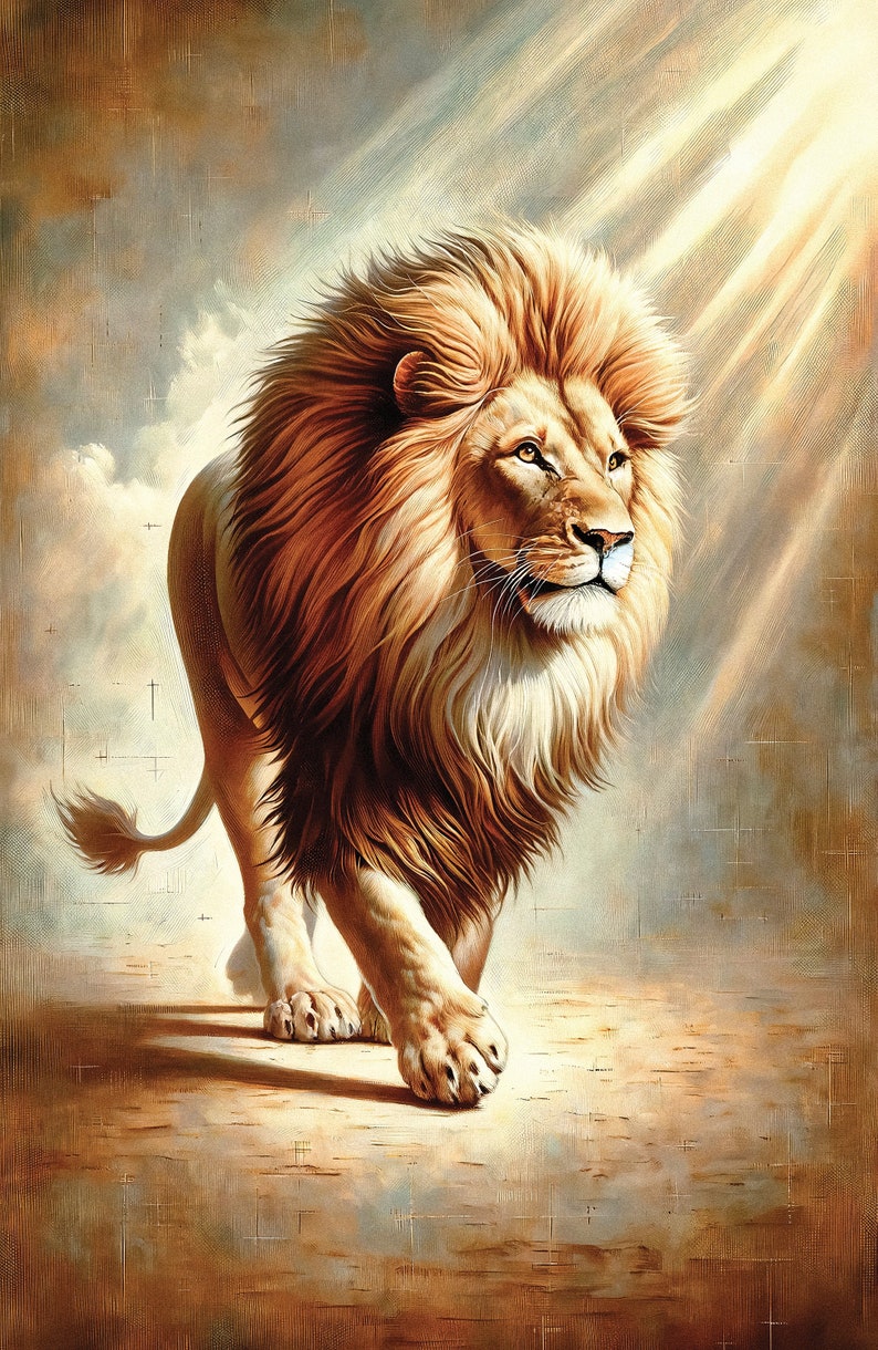 The Lion of Judah DIGITAL DOWNLOAD, Digital-downloadable Christian Art ...