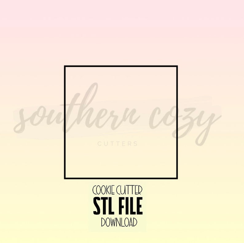 Square Cookie Cutter STL File Instant Download - Etsy