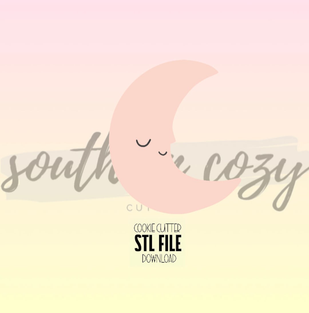 Half Moon / Cookie Cutter STL File Instant Download / Cutter Size 3"x2 ...