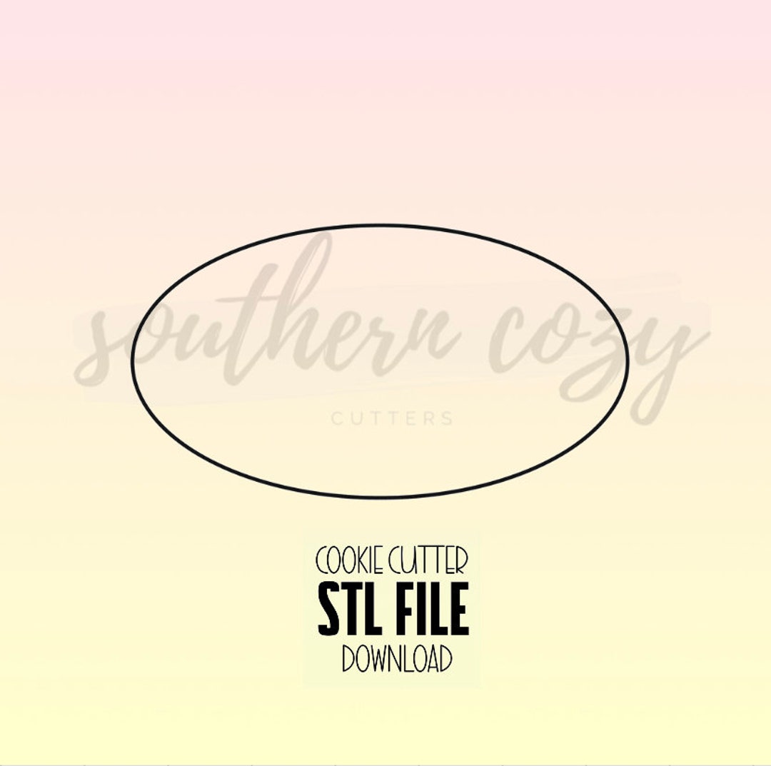 Elipse / Oval Cookie Cutter STL File Instant Download - Etsy