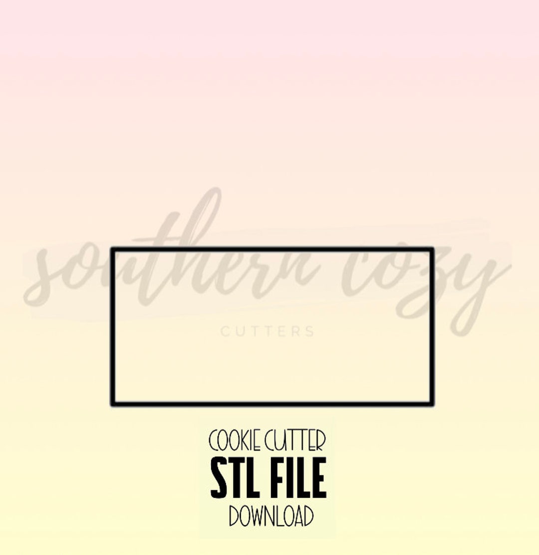 Rectangle Cookie Cutter STL File Instant Download - Etsy
